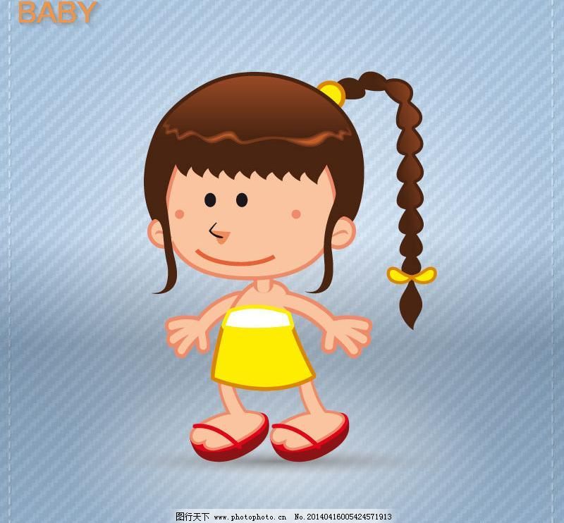卡通小女孩图片_动漫卡通_插画绘画-图行天下素材网